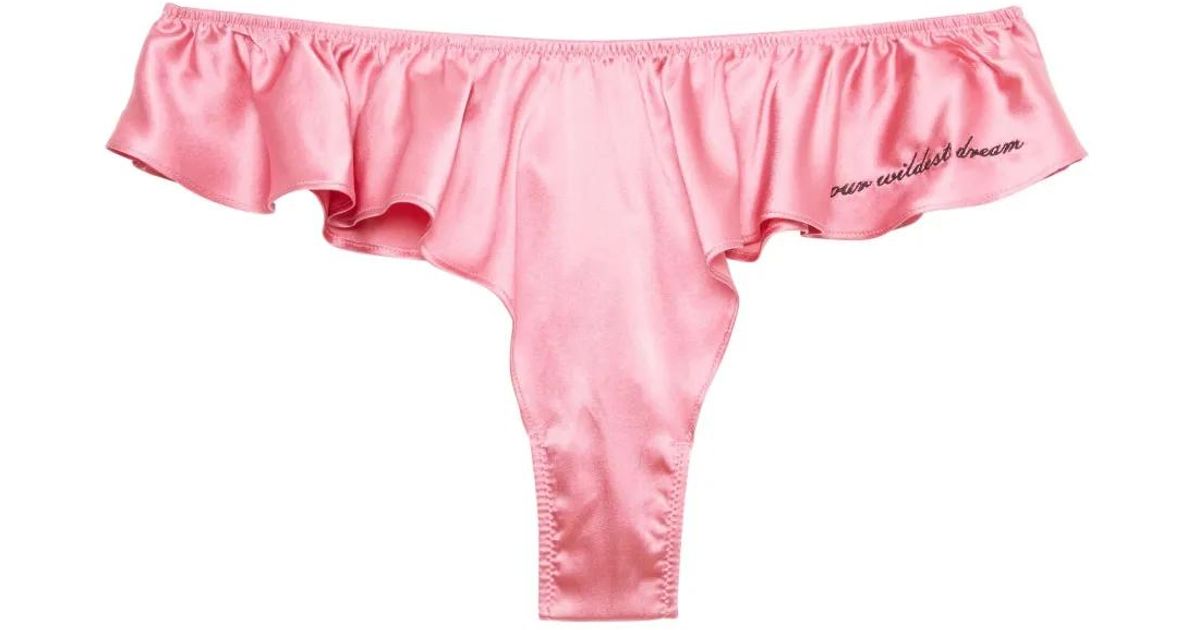 Fleur du Mal Luxe Flutter Panties in Pink | Lyst