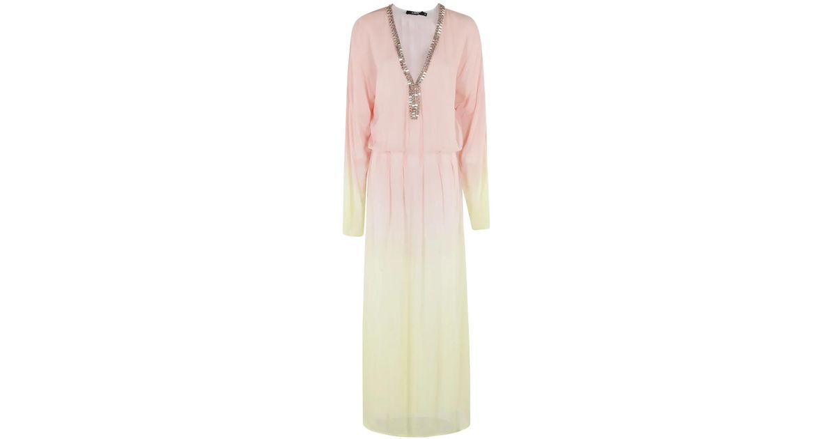 Amen Gradient-Effect Maxi Dress in Pink | Lyst