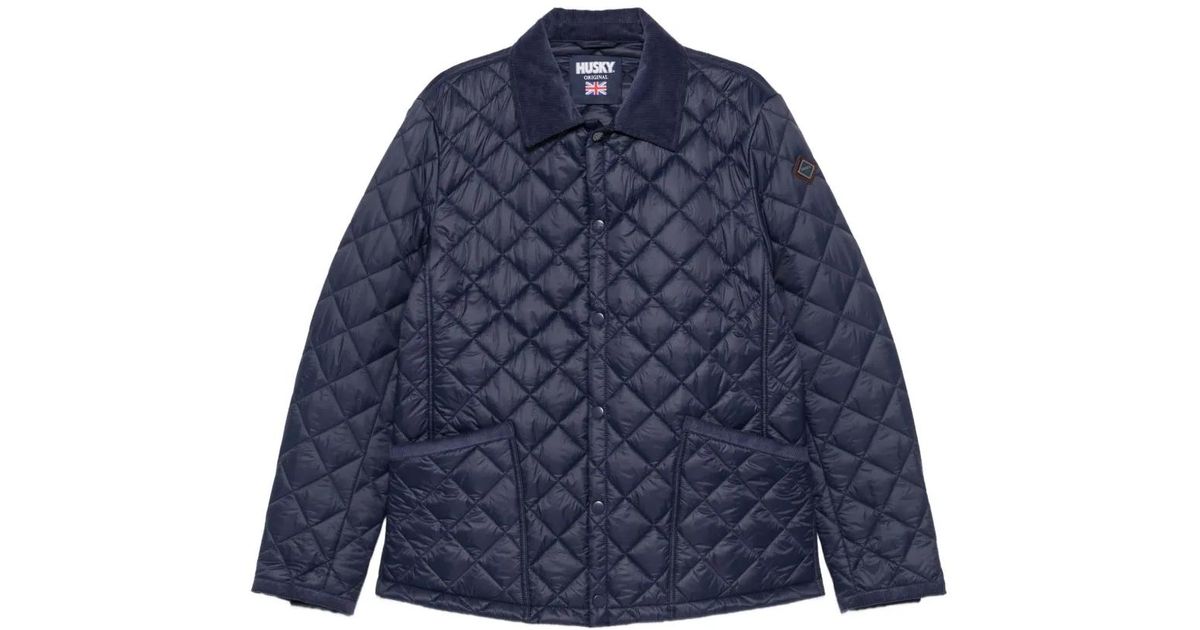 Husky Quilted Jacket in Blue for Men | Lyst UK