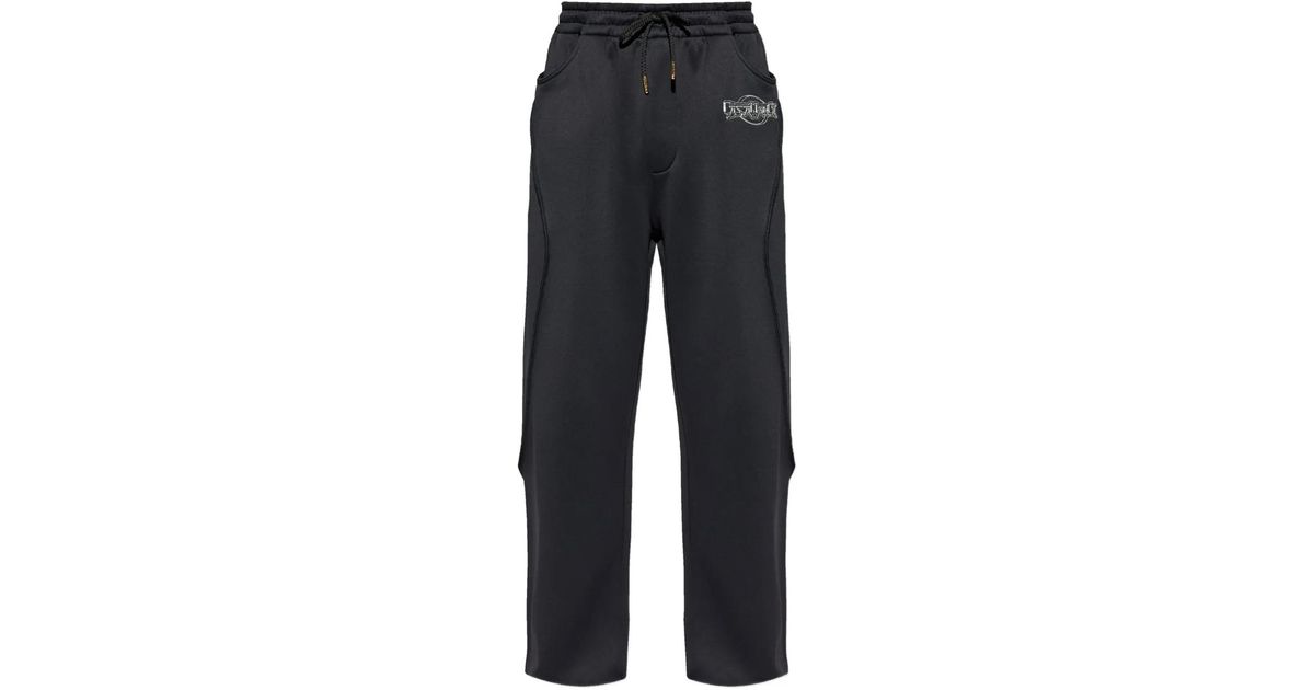 CASABLANCA Logo-Plaque Panelled Trousers in Blue for Men | Lyst UK