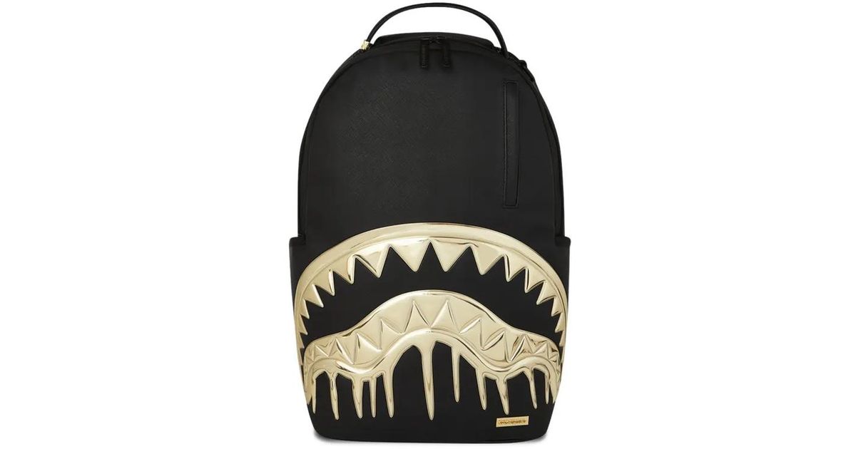 Sprayground And Dangerous Metallic-Teeth Backpack in Black for Men ...