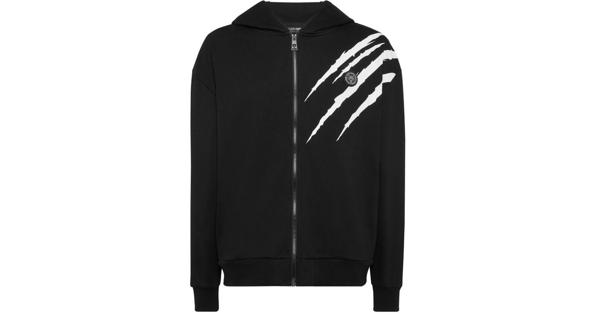 Philipp Plein Zip Scratch Jacket in Black for Men | Lyst