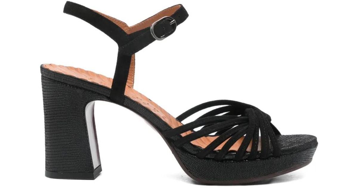 Chie Mihara Keske Leather Sandals in Black | Lyst