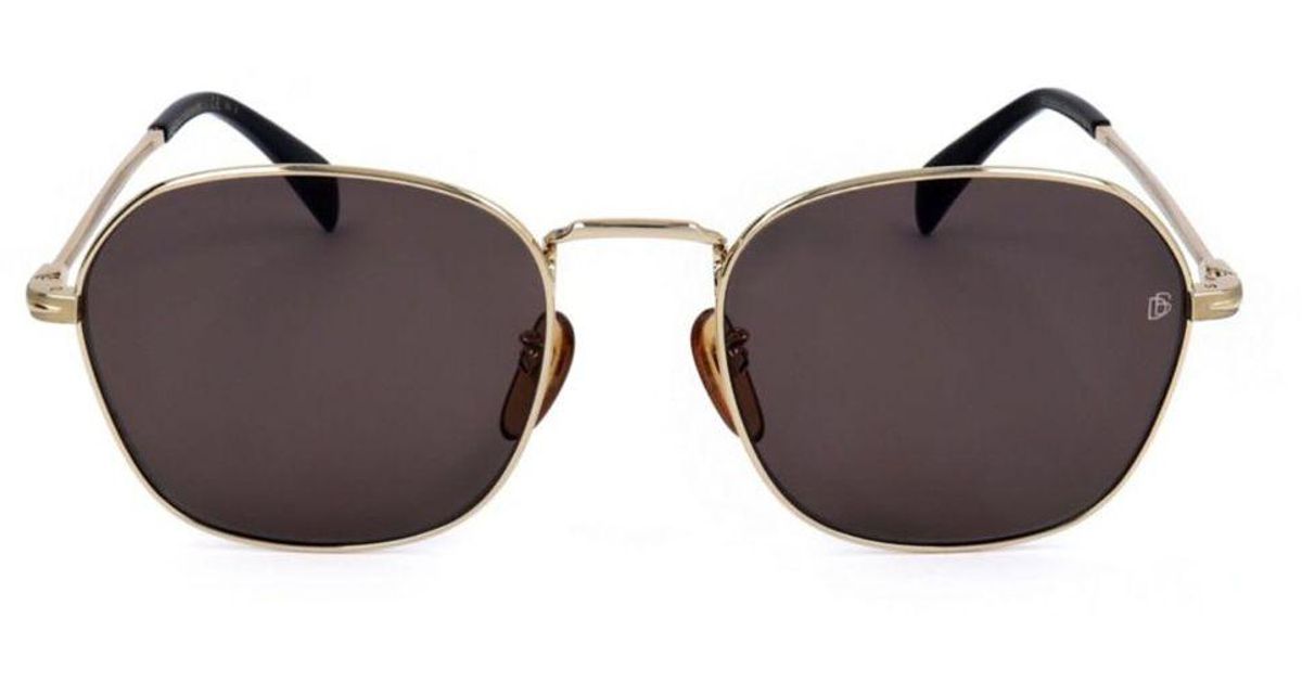 David Beckham Square-Frame Sunglasses in Brown for Men | Lyst UK