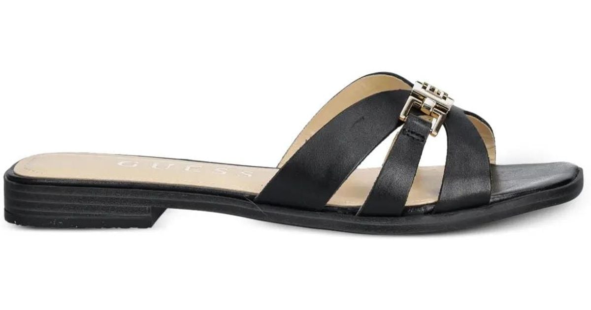 Guess Slone Slides in White | Lyst