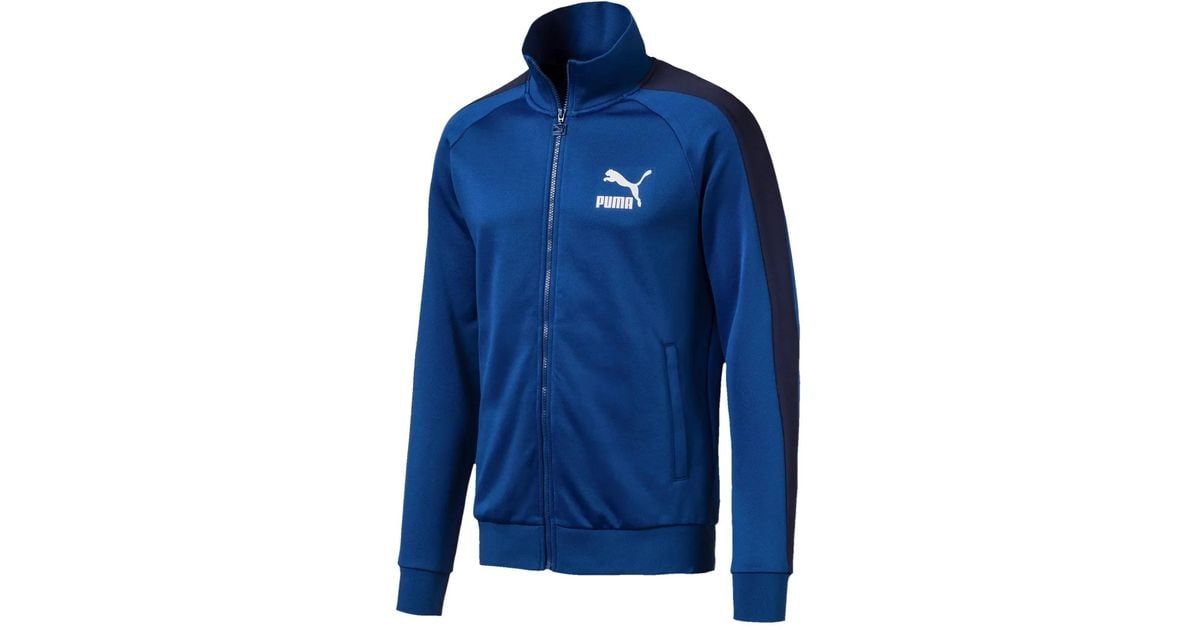 PUMA Iconic T7 Track Jacket in Blue for Men | Lyst UK
