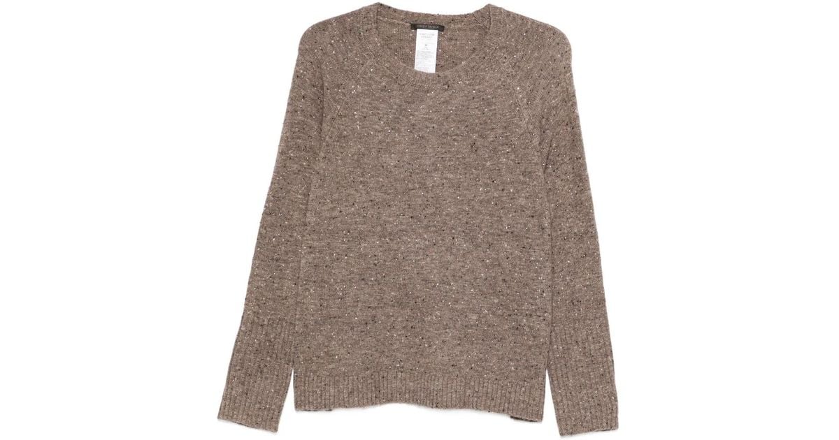 Marina Rinaldi Congo Crew Neck Sweater in Brown | Lyst UK