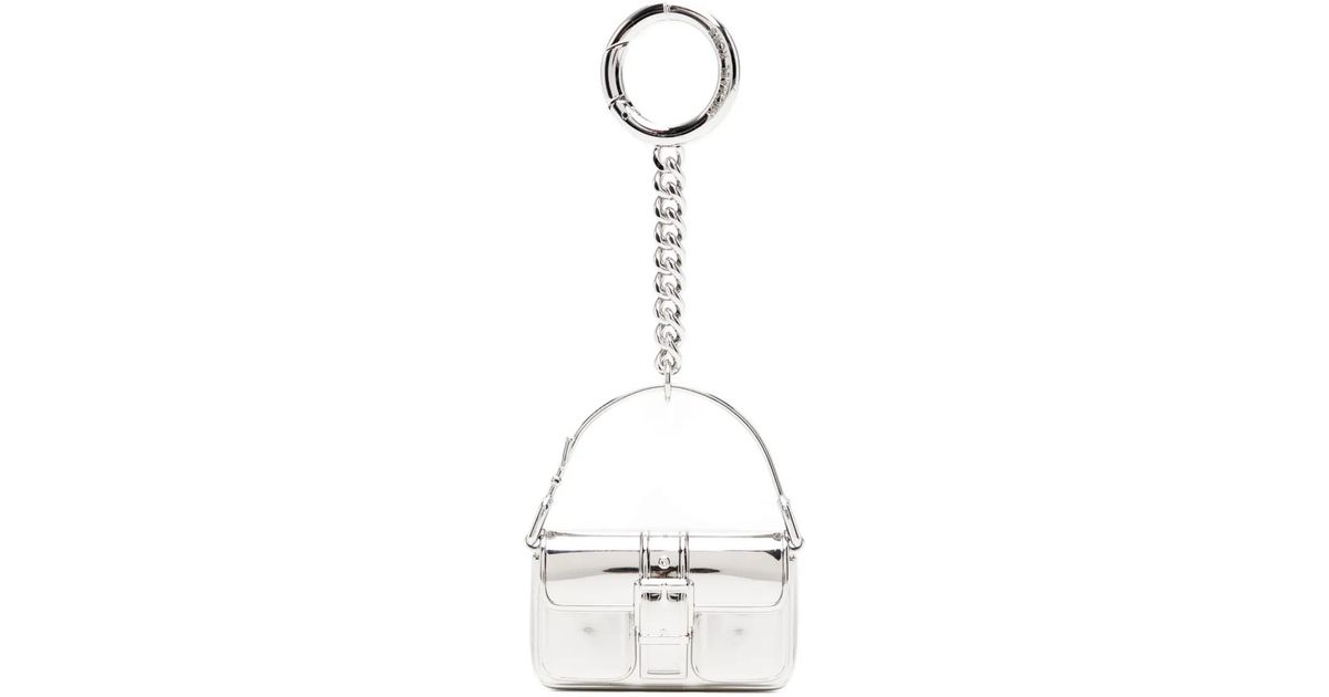 Michael Kors Colby Bag Charm in White | Lyst