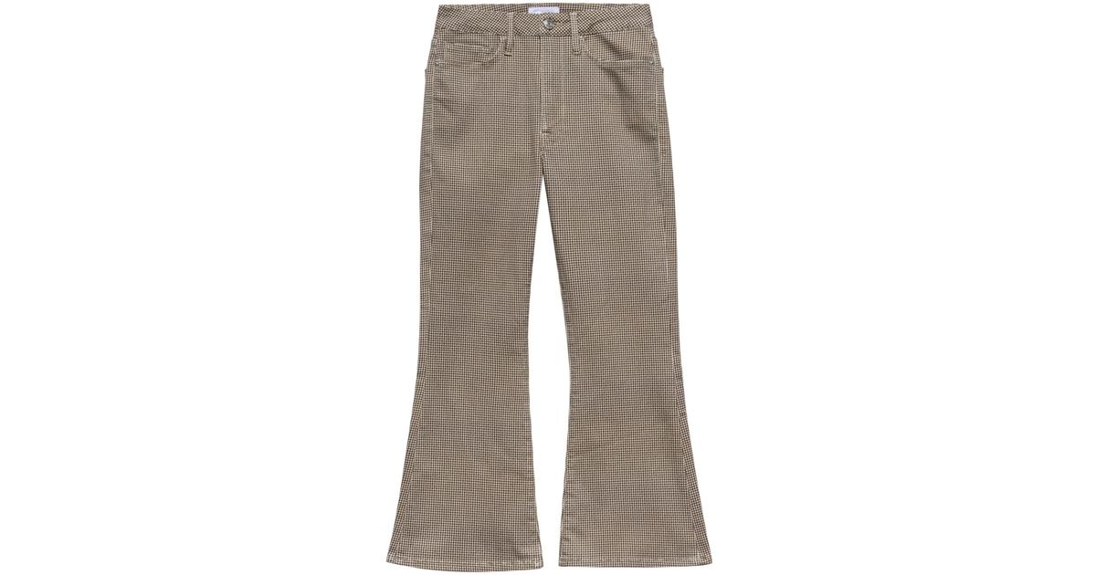 FRAME Le Crop Flare Jeans in Natural | Lyst