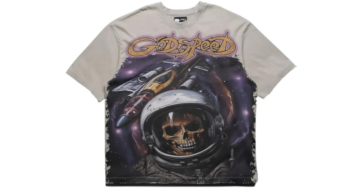 Godspeed Space Traveller Graphic T-Shirt in Grey for Men | Lyst UK