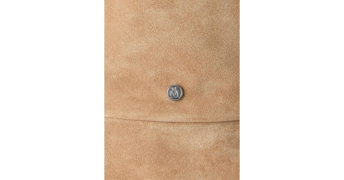 Maison Michel Suede Bucket Hat in Natural | Lyst