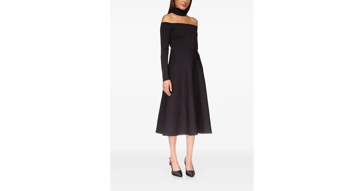 Cara Cara Clarice Knitted Midi Dress in Black | Lyst