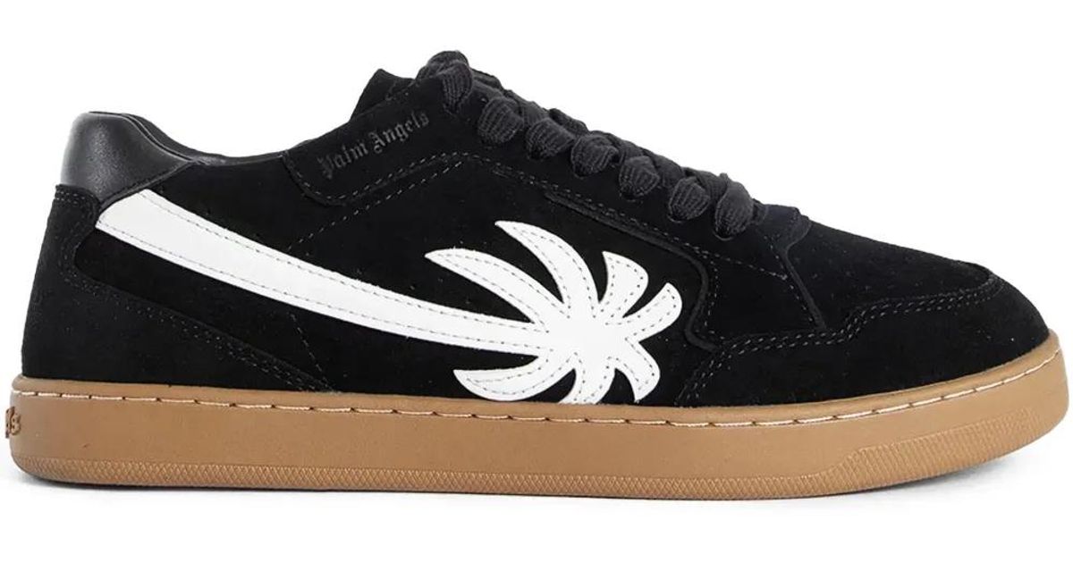Palm Angels Palm-Tree Suede Sneakers in Black | Lyst UK
