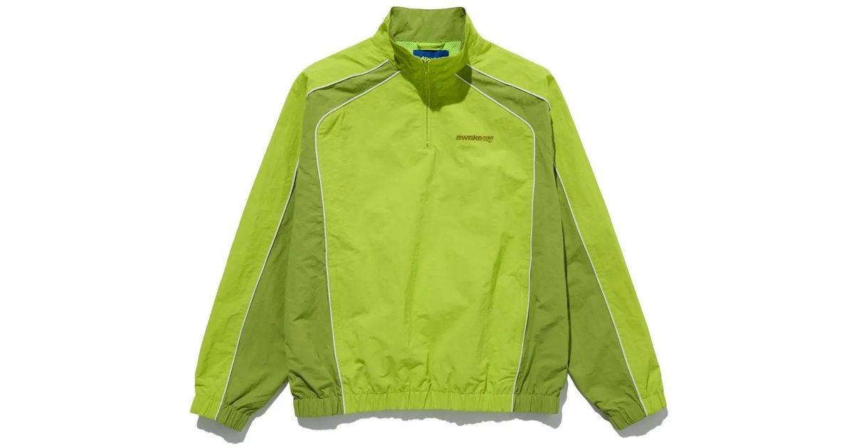 AWAKE NY Quarter-Zip Track Jacket in Green for Men | Lyst UK