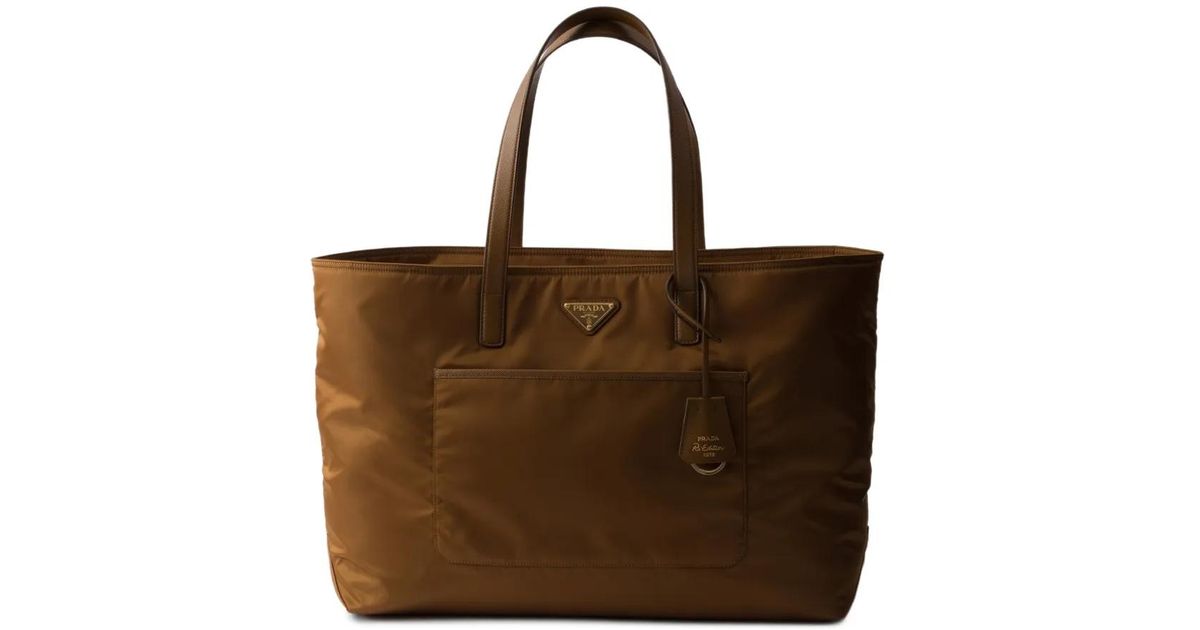 Prada Large Re-Edition 1978 Pocket Tote Bag in Brown | Lyst UK