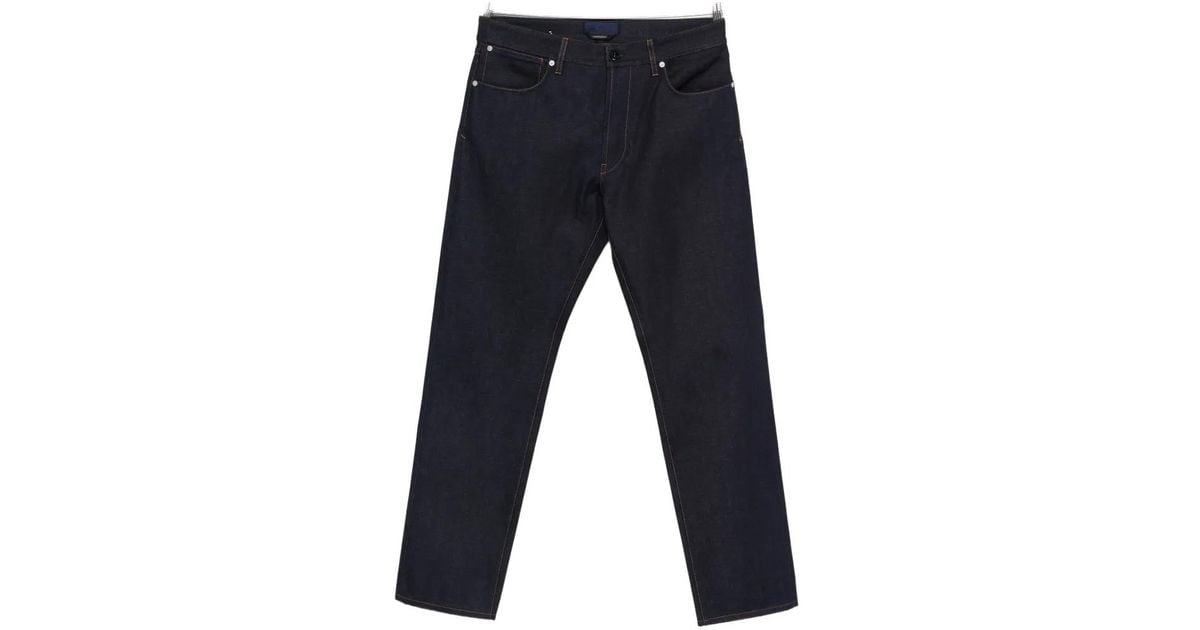 Stone Island Contrast-Stitch Jeans in Blue for Men | Lyst UK