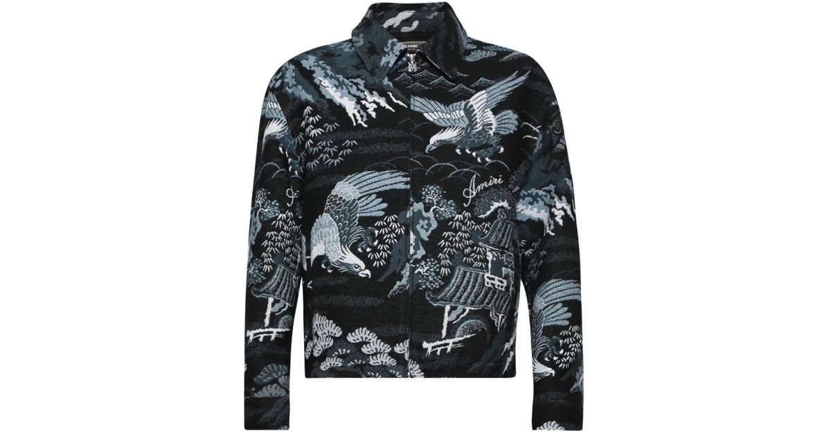 Amiri Crane Tapestry Jacket in Black for Men | Lyst