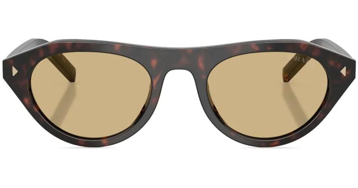 Prada Geometric-Frame Sunglasses in Natural | Lyst