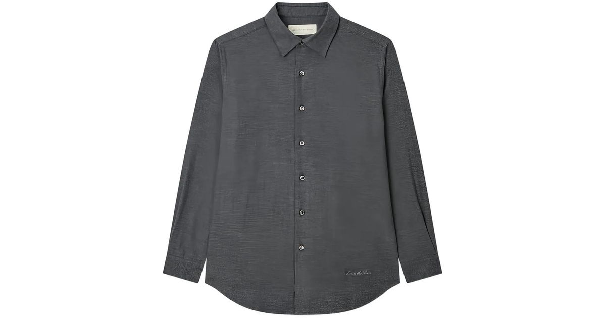 MAN ON THE BOON. Cotton Shirt in Grey for Men | Lyst UK