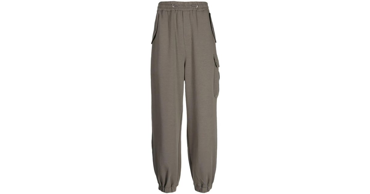 ZZERO BY SONGZIO Panther Drawstring Jersey Track Pants in Grey | Lyst UK