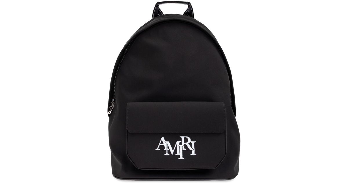 Amiri Logo-Embroidered Backpack in Black for Men | Lyst UK