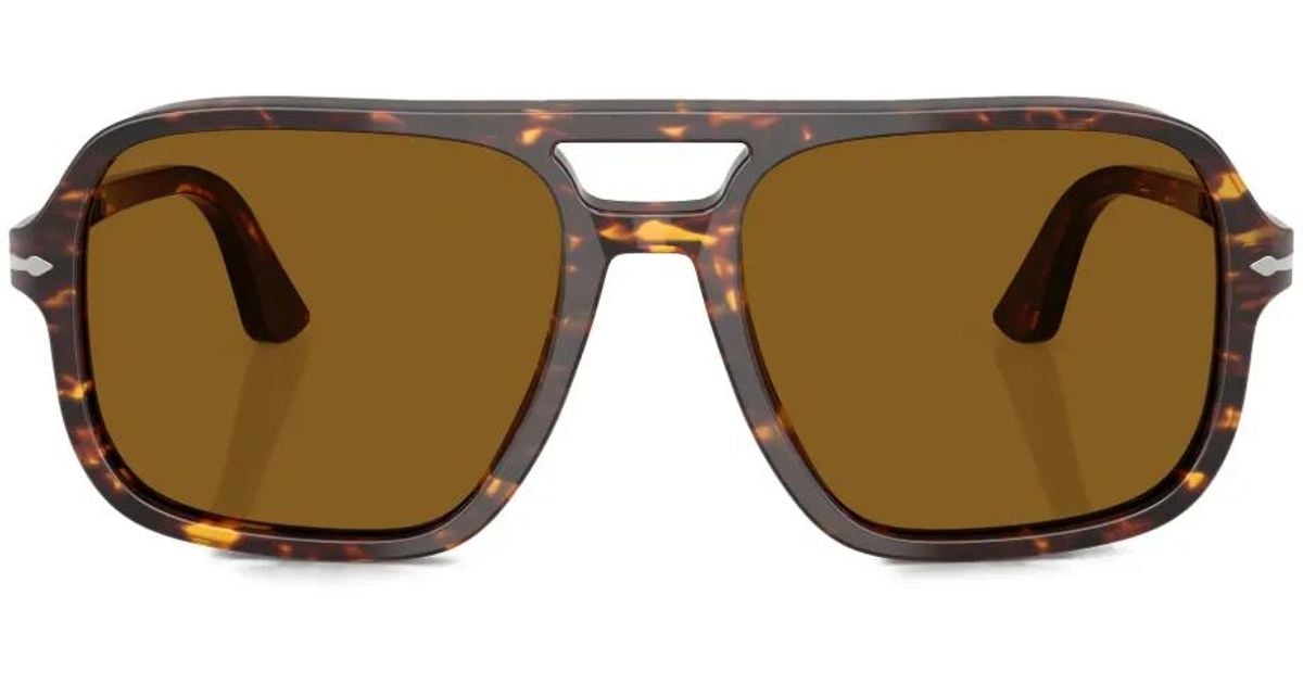 Persol Tortoiseshell Square-Frame Sunglasses in Brown for Men | Lyst UK