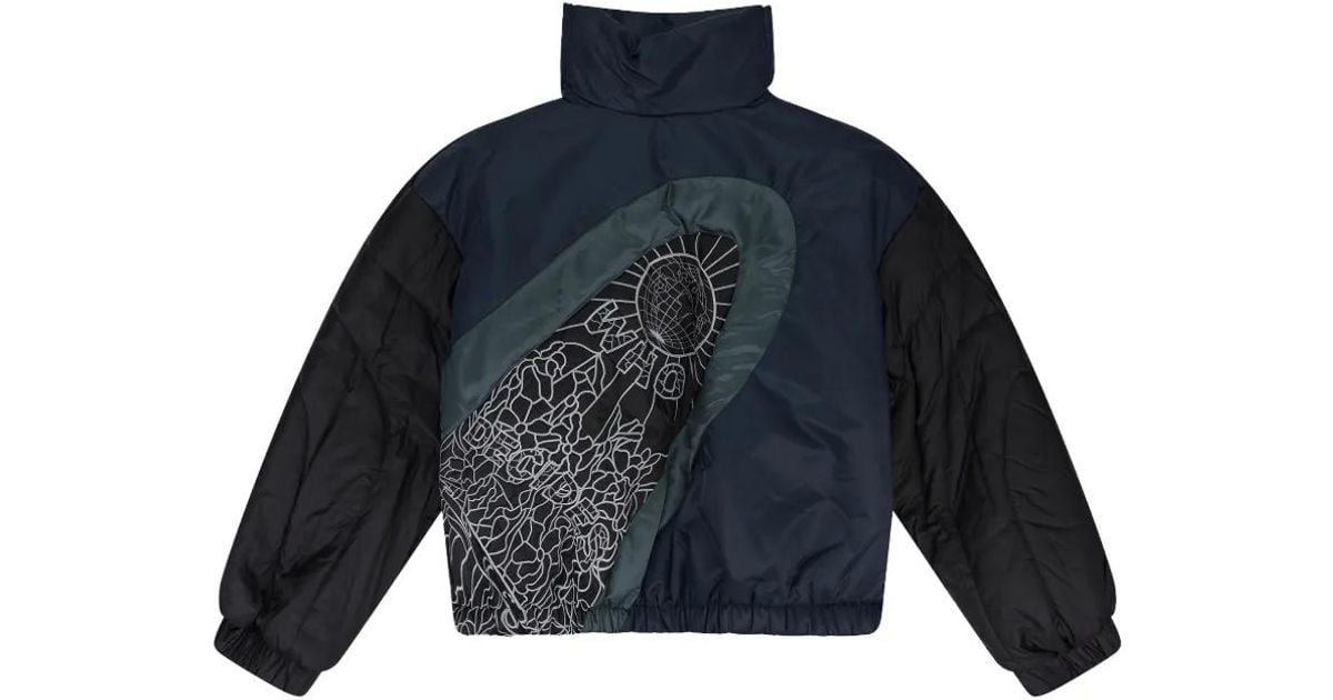 Who Decides War Diagonal Puffer Jacket in Blue for Men | Lyst UK
