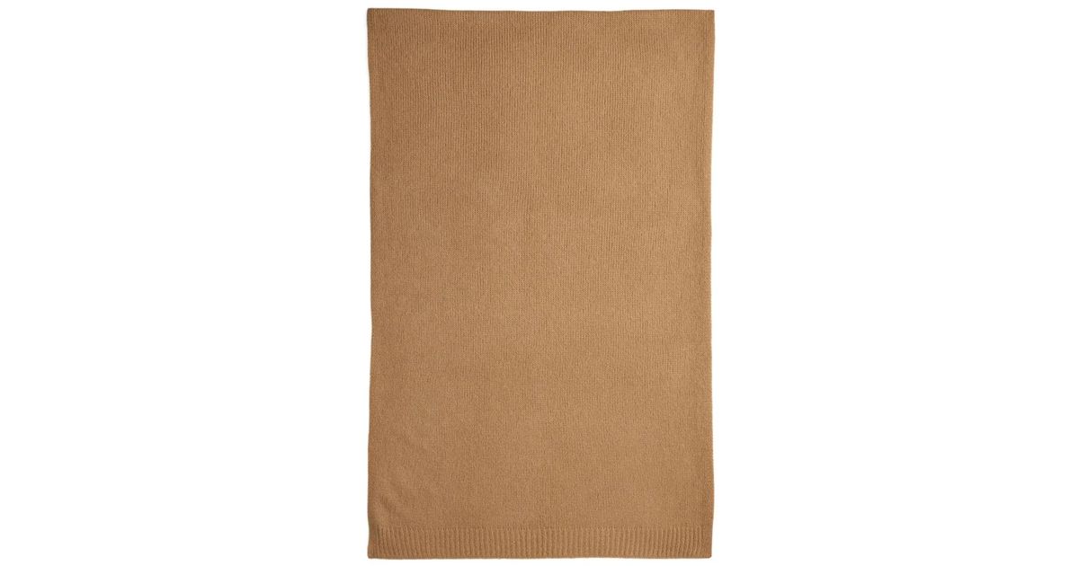 Ralph Lauren Rib-Detailed Scarf in Brown | Lyst UK