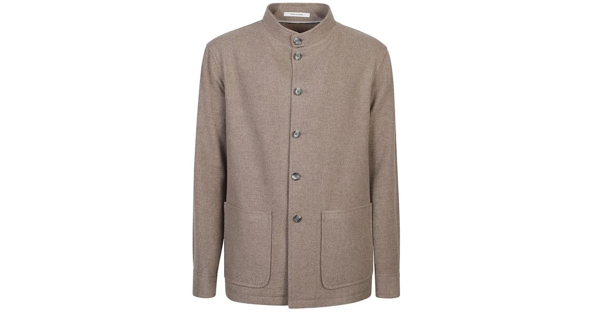 Tagliatore Button-Fastening Patch-Pocket Shirt Jacket in Brown for Men ...