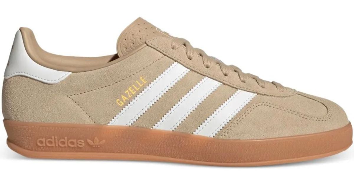 adidas Gazelle 3-Stripes Sneakers in Brown | Lyst
