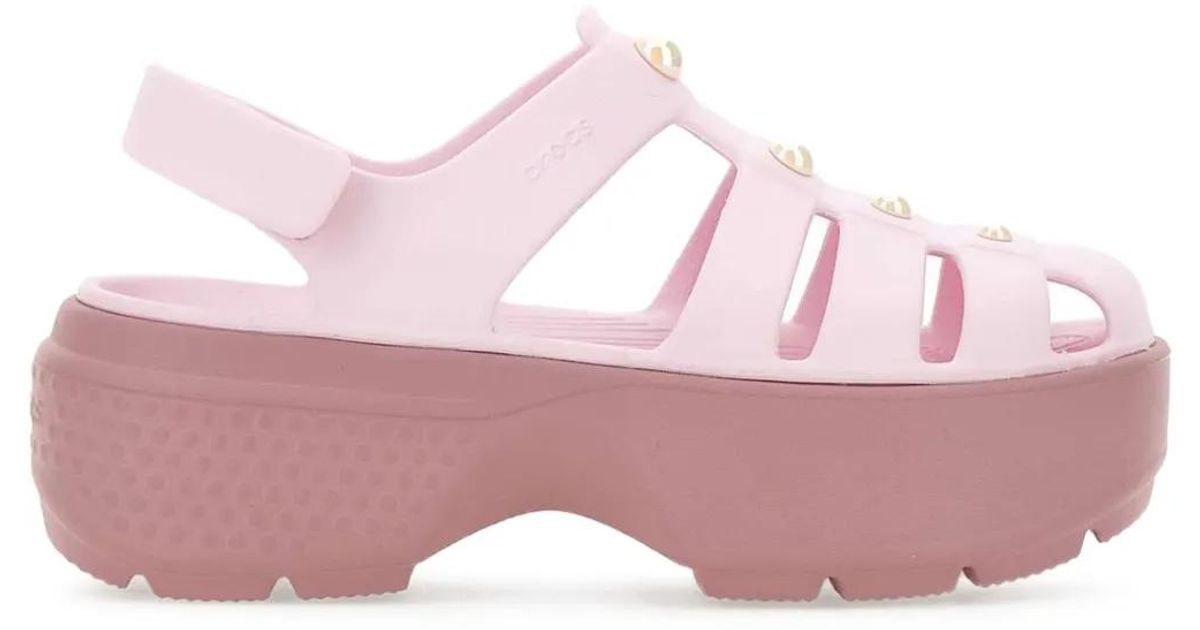 Crocs™ 60Mm Stomp Sandals in Pink | Lyst