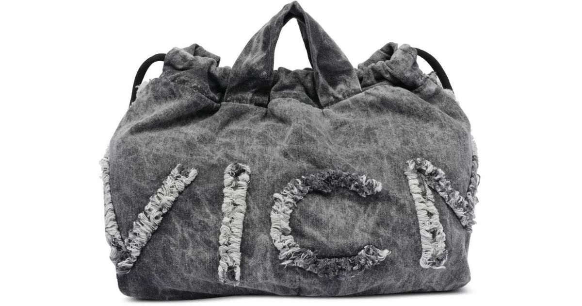 Vic Matié Brushed-Effect Toe Bag in Gray | Lyst