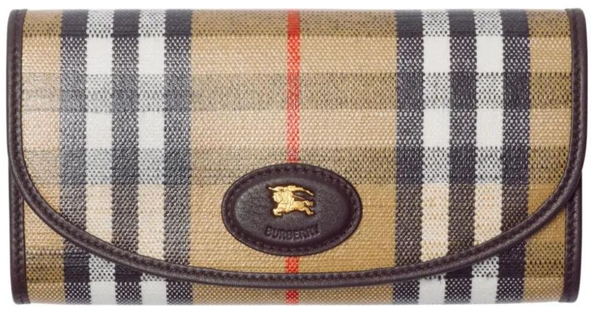 Burberry Highlands Wallet in White | Lyst