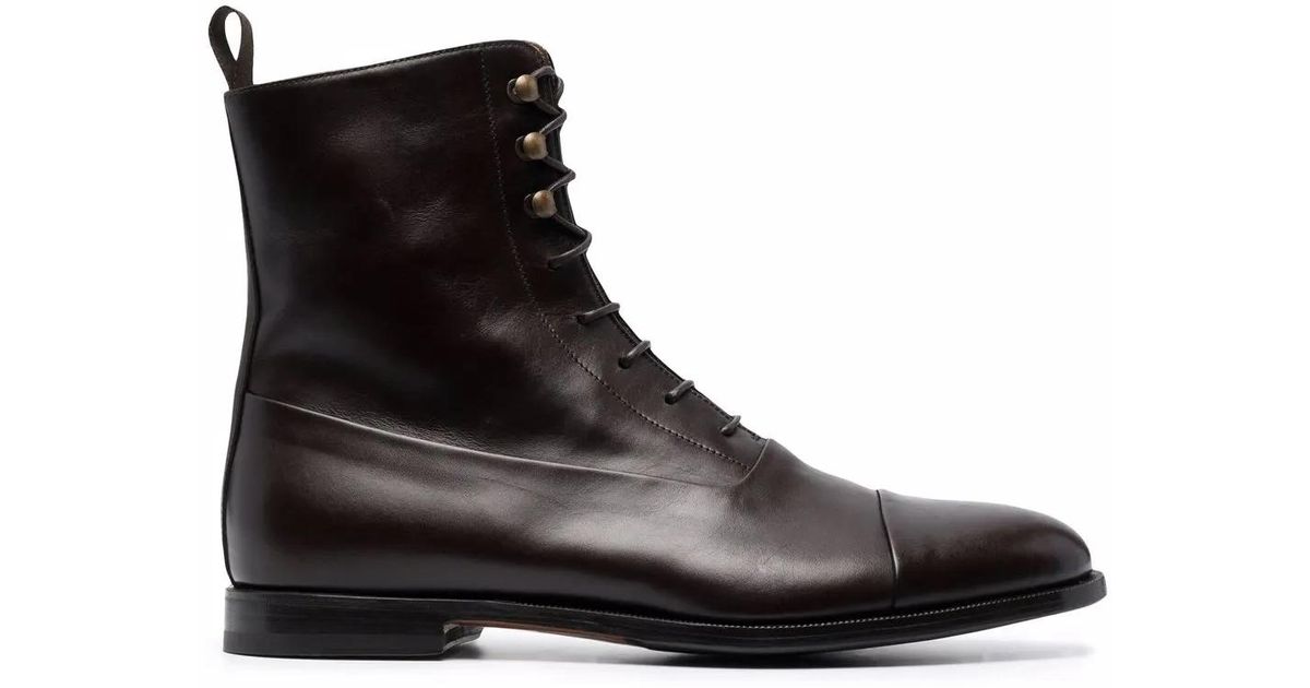 SCAROSSO Archie Lace-Up Boots in Black for Men | Lyst UK