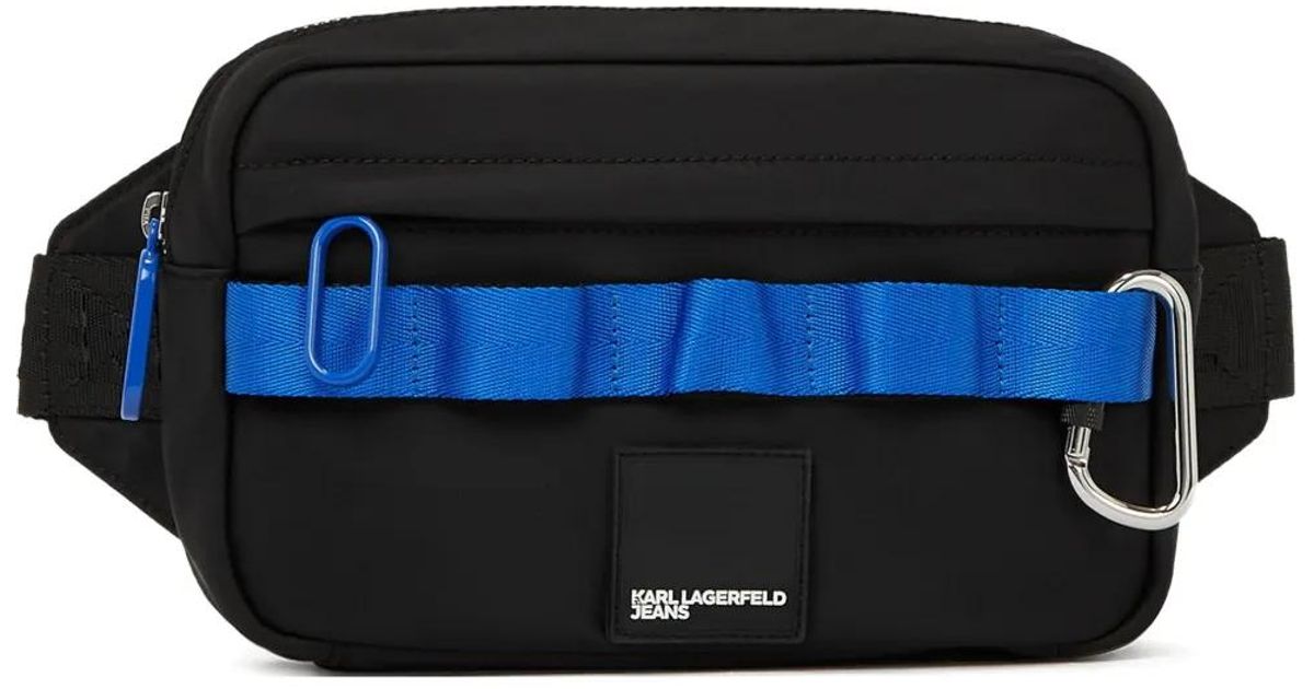 Karl Lagerfeld Logo-Patch Belt Bag in Black for Men | Lyst UK