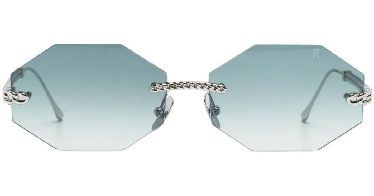 Anna Karin Karlsson Chain Nest Sun Rimless Sunglasses in Blue | Lyst UK