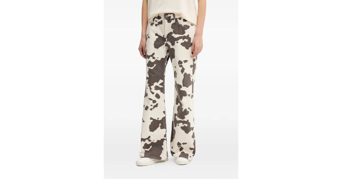 Abercrombie & Fitch Animal-Print Jeans in Natural | Lyst UK