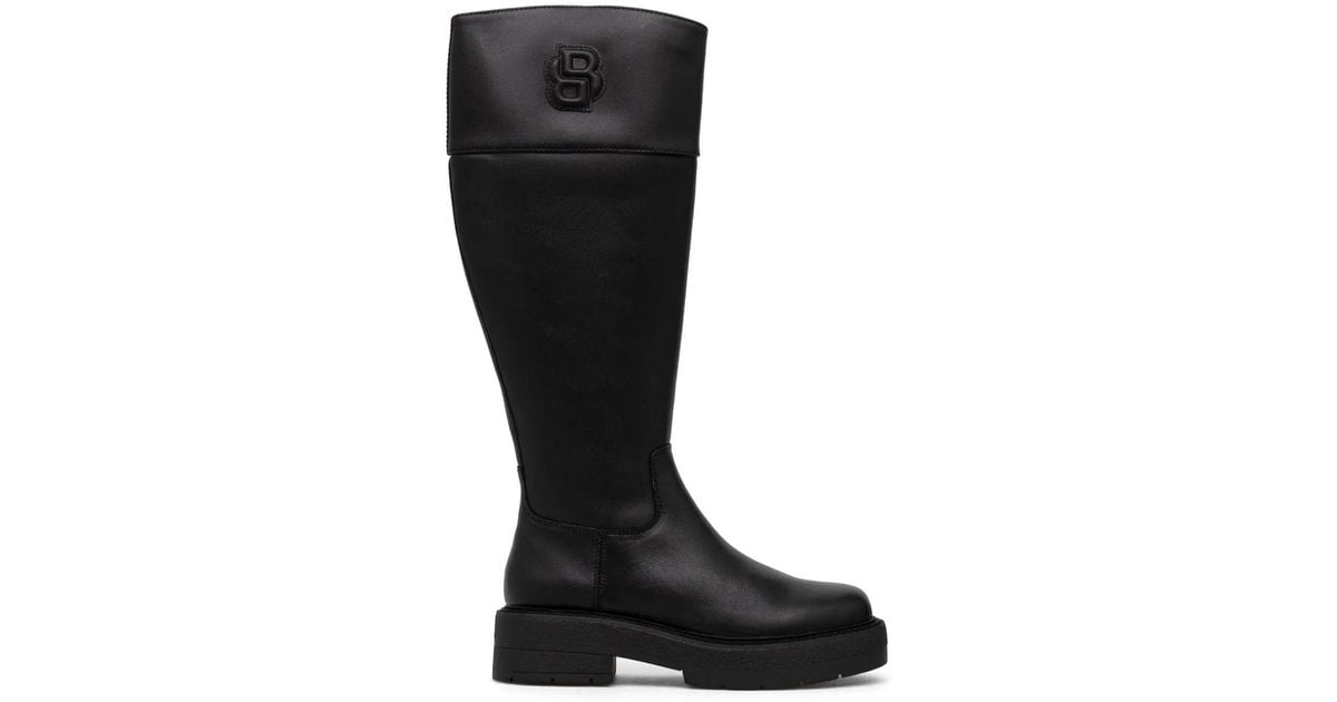BOSS Rebby Boots in Black | Lyst