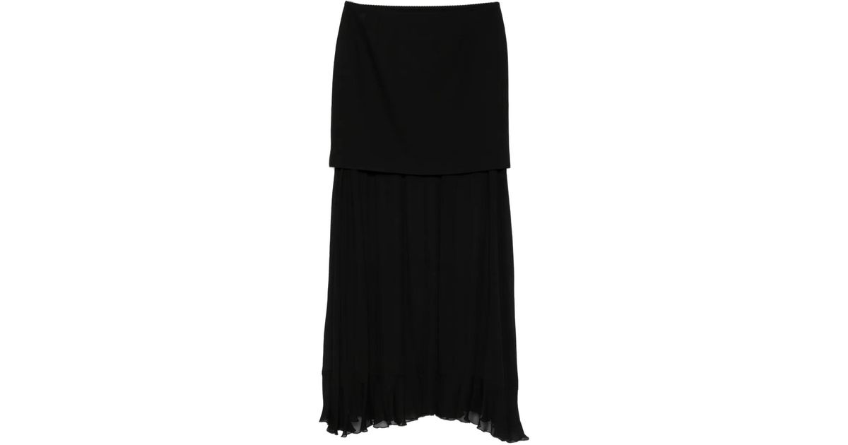 Isabelle Blanche Layered Skirt in Black | Lyst UK
