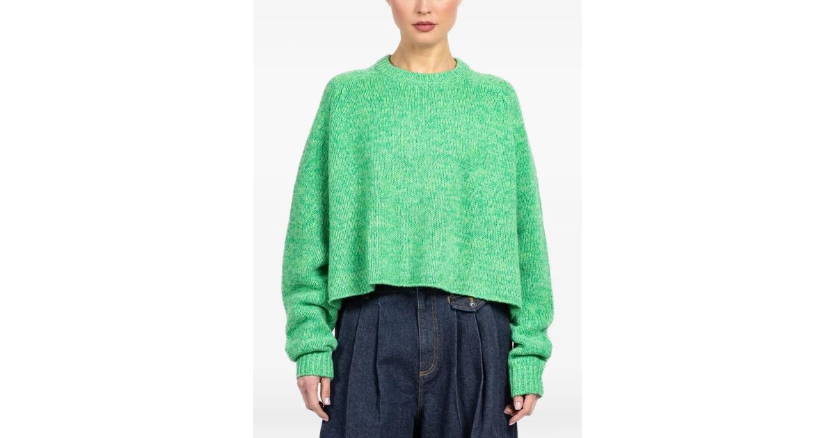 Lisa Yang Karine D Crew-Neck Sweater in Green | Lyst