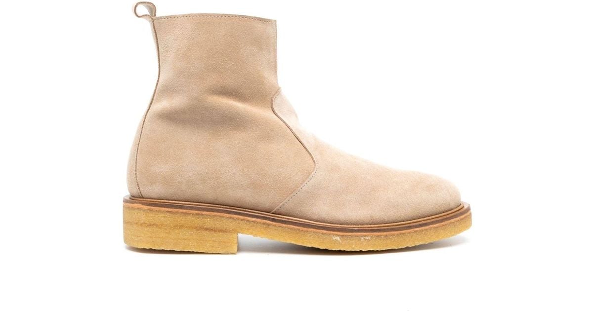 Ami Paris 40Mm Suede Boots in Natural for Men | Lyst