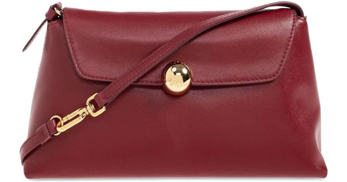 Furla Flap-Closure Leather Tote Bag in Red | Lyst