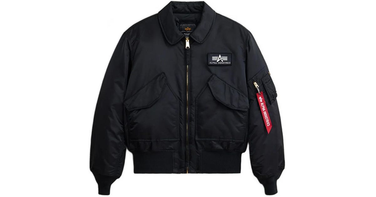 Alpha Industries Cwu 45/P Flight Jacket in Black | Lyst