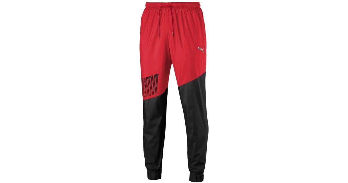 PUMA Colourblock Track Pants in Red for Men | Lyst
