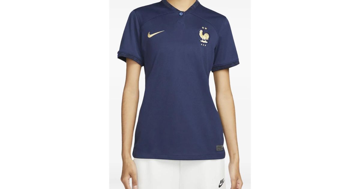 Nike Fff 22/23 Stadium Home Dri-Fit "Midnight/Metallic" Soccer Jersey ...