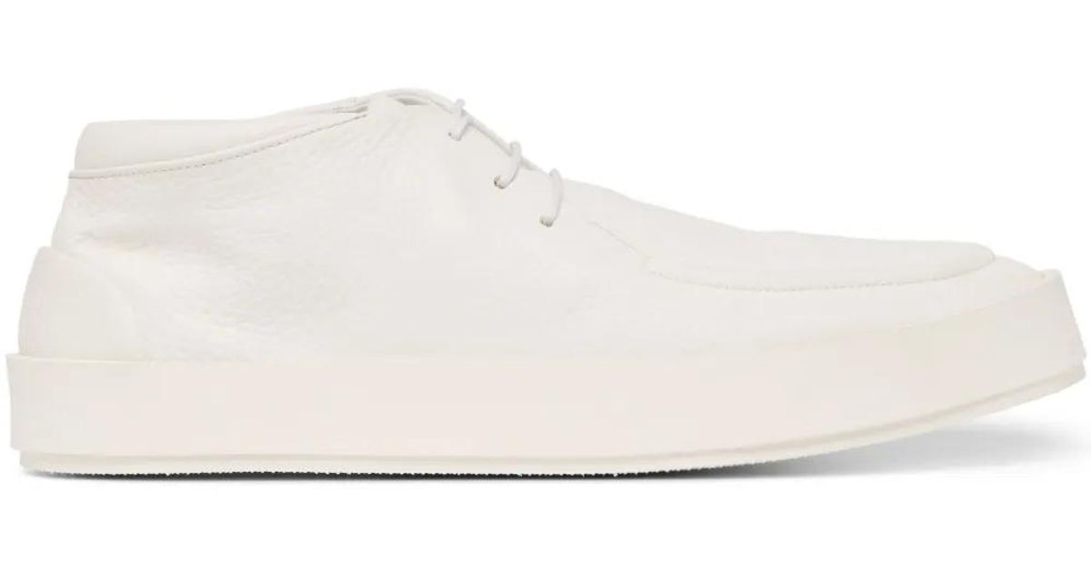 Marsèll Leather Lace-Up Derby Shoes in White for Men | Lyst