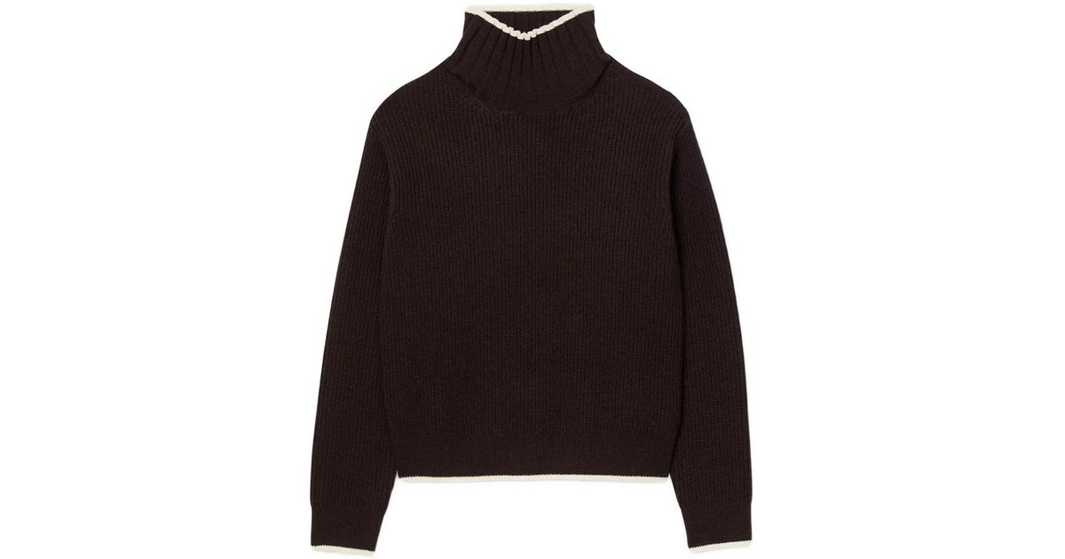 Sandro Turtleneck Sweater in Black | Lyst