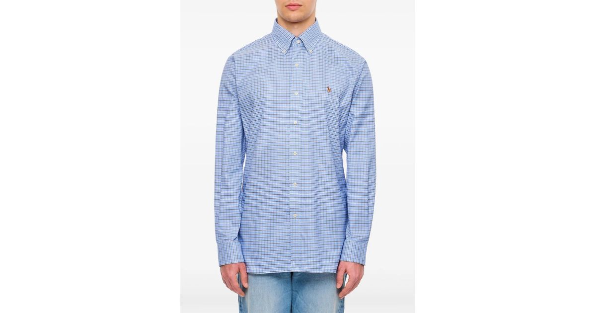 Polo Ralph Lauren Plaid Shirt in Blue for Men | Lyst