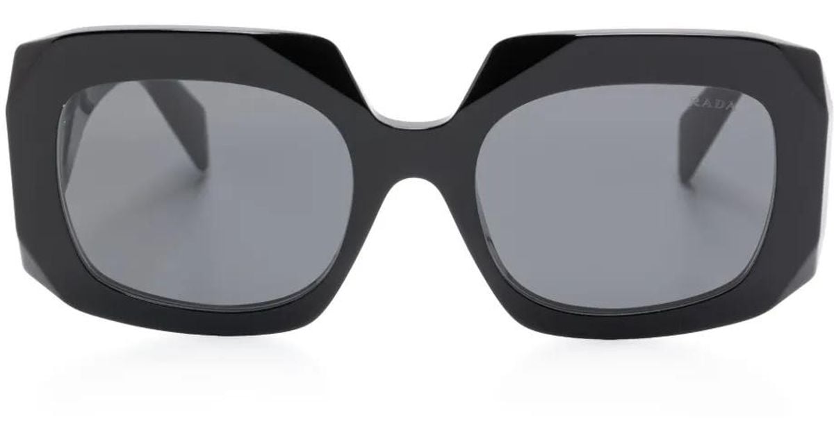 Prada Square-Frame Sunglasses in Black | Lyst UK