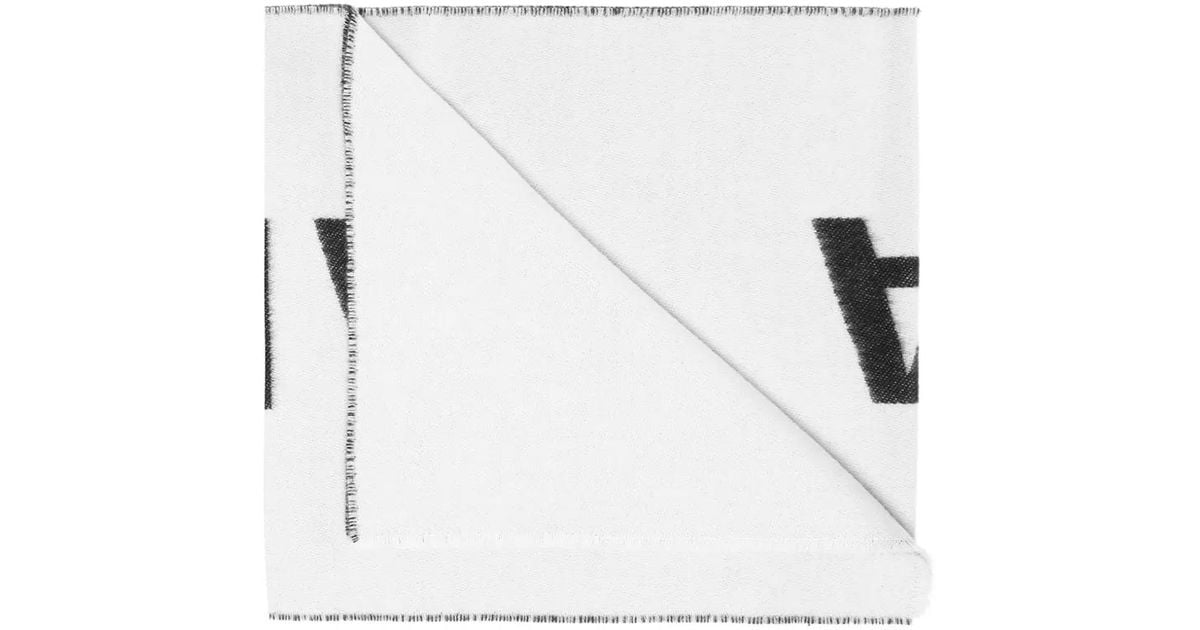 Balenciaga Logo Scarf in White for Men | Lyst UK